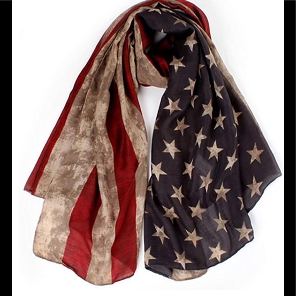Accessories | New Vintage Look American Flag Scarf | Poshmark
